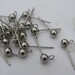 20 Earring Posts With Loops and Stoppers 16 X 7mm Stainless - Etsy