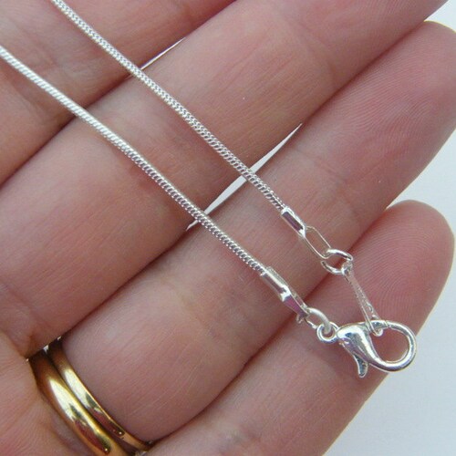 BULK 12 Snake Chain Necklace 61cm or 24 Silver Plated - Etsy