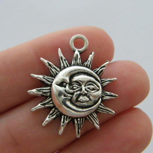 Silver Moon Charm - Etsy