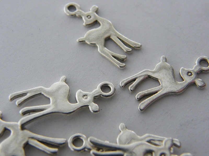 BULK 50 Deer Charms Antique Silver Tone A227 SALE 50% OFF - Etsy