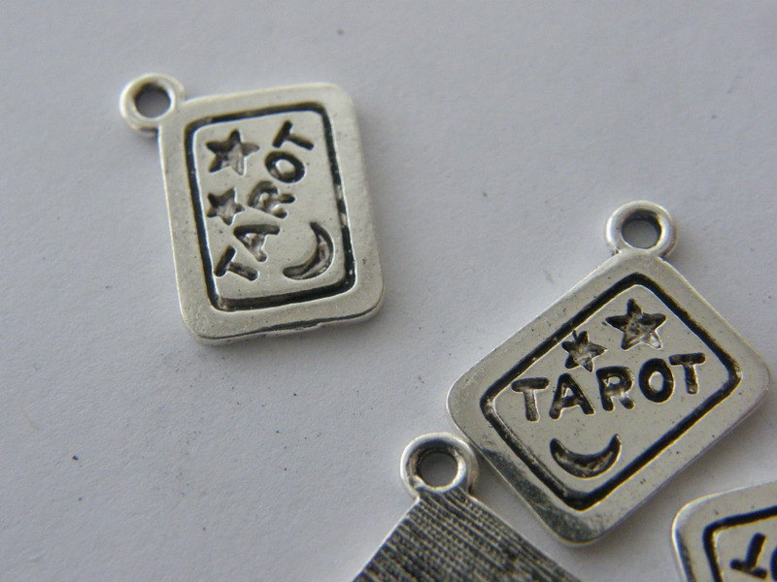 BULK 30 Tarot Card Charms Antique Silver Tone P417 - Etsy