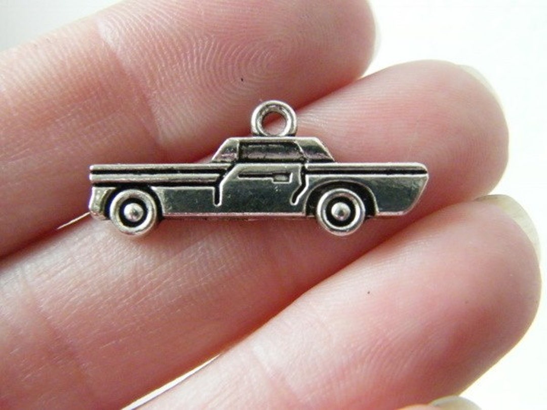 8 Car Vehicle Charms Antique Silver Tone TT11 - Etsy