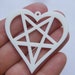 2 Heart Pentagram Pendant White Acrylic HC263 - Etsy