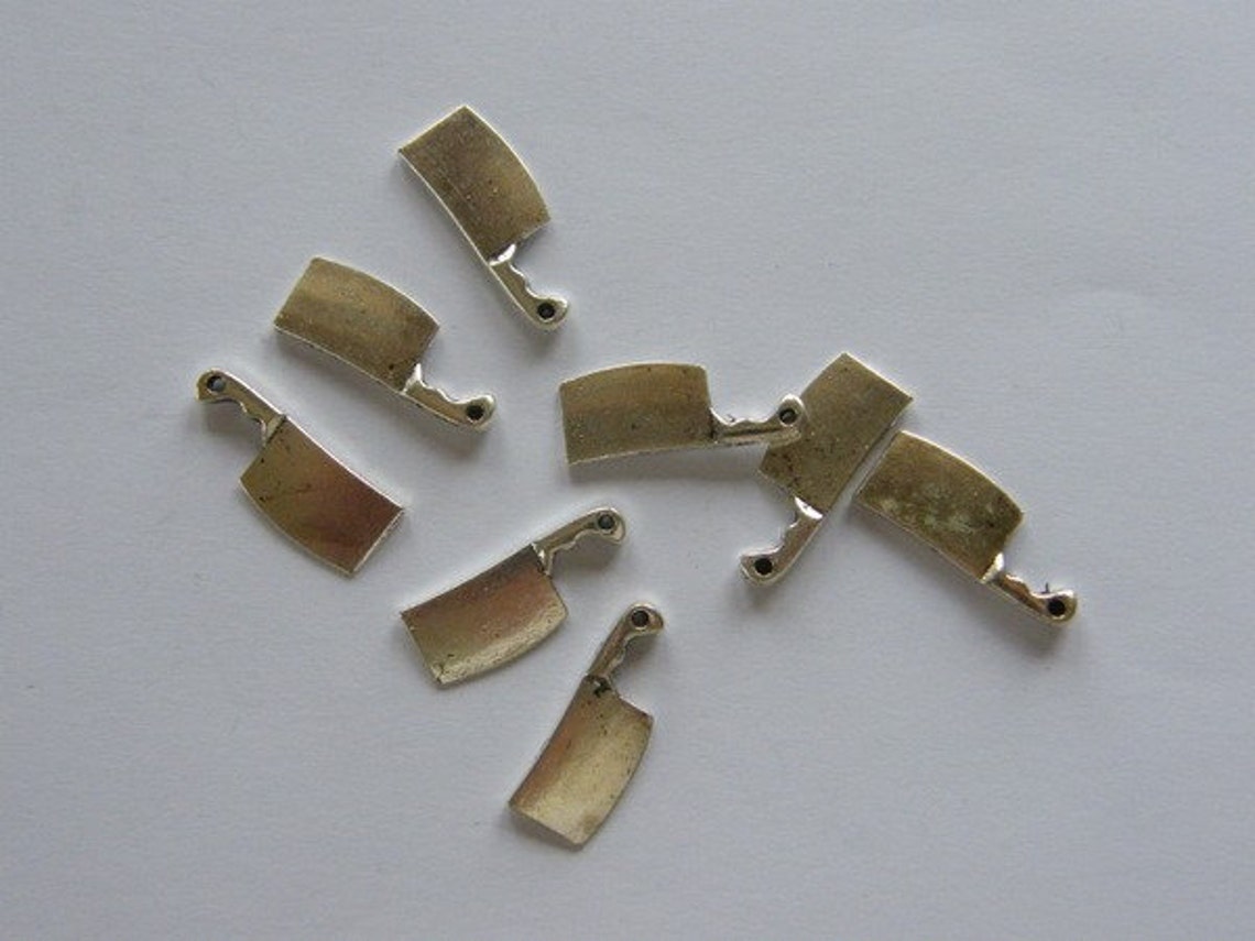 BULK 50 Meat Cleaver Knife Charms Tibetan Silver FD91 - Etsy