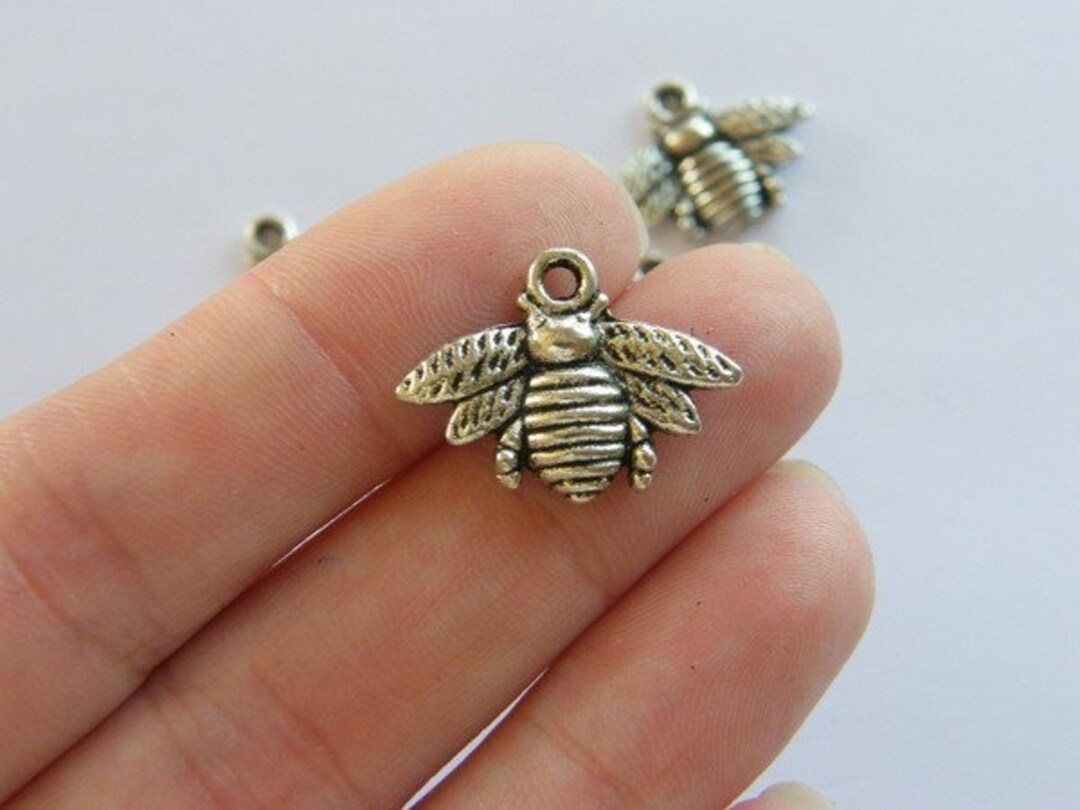 BULK 50 Bee Charms Antique Silver Tone A315 - Etsy