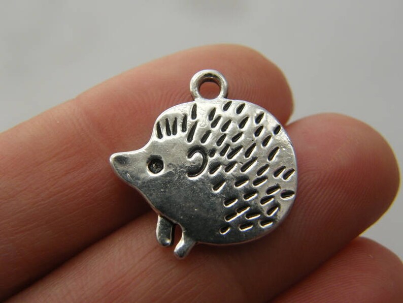 BULK 20 Hedgehog Charms Antique Silver Tone A657 - Etsy