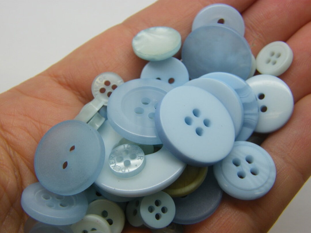 50 Blue Buttons Assorted Resin M230 SALE 50% OFF - Etsy