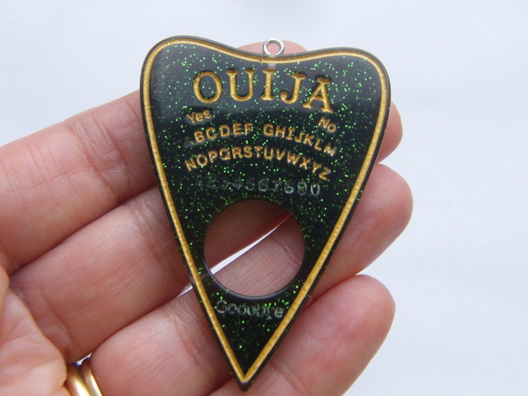 1 Ouija Board Planchette Pendant Black Gold Resin Charm HC256 - Etsy