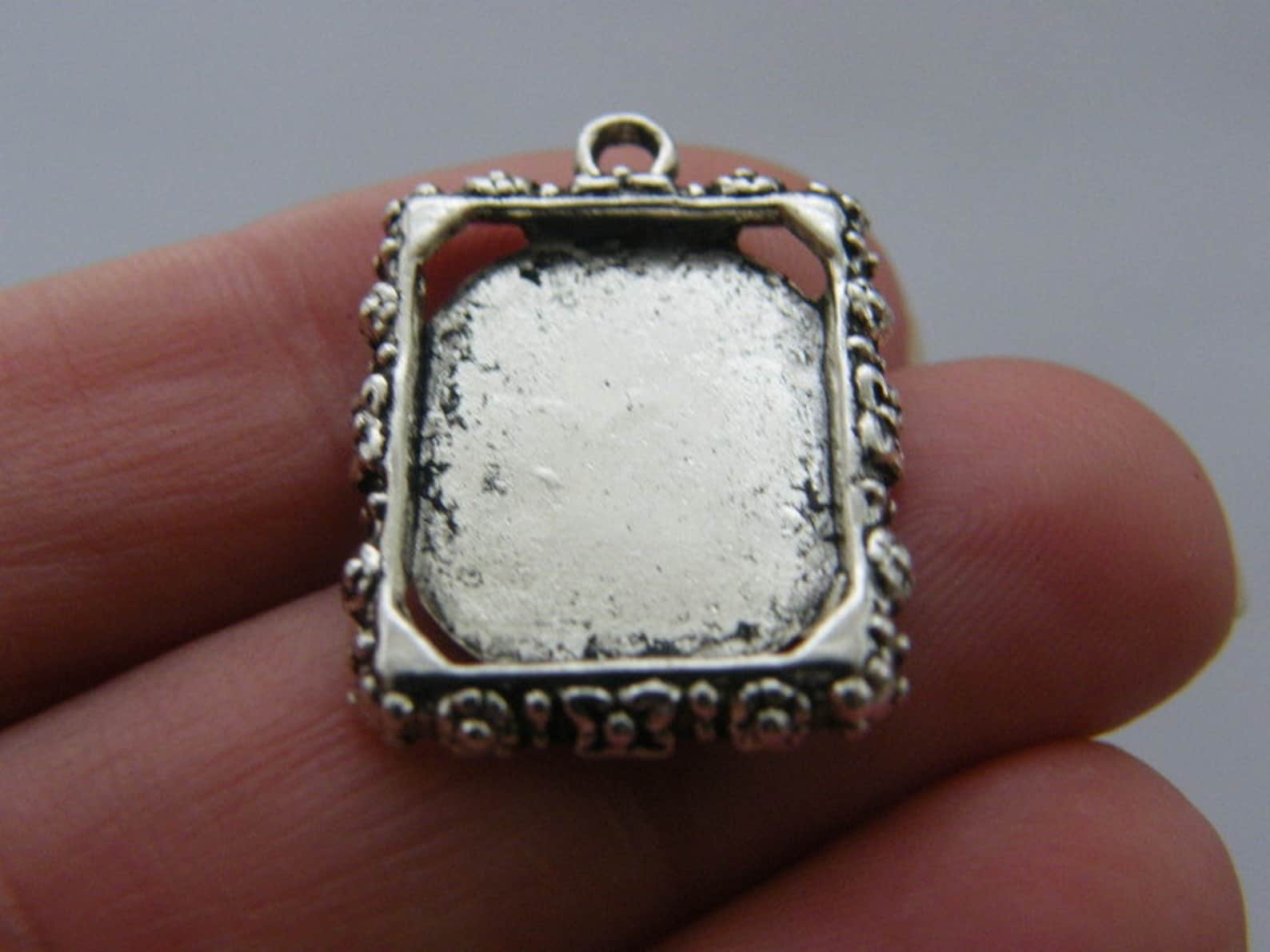 5 Frame Pendants 25 X 18mm Antique Silver Tone FS238 - Etsy