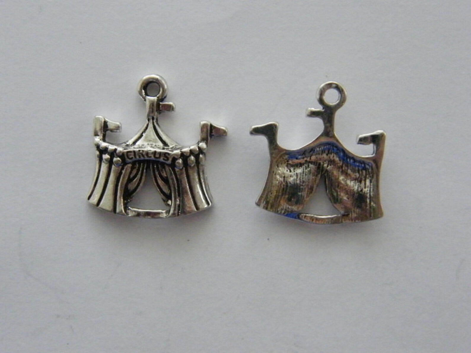 4 Circus Tent Charms Antique Silver Tone P146 - Etsy