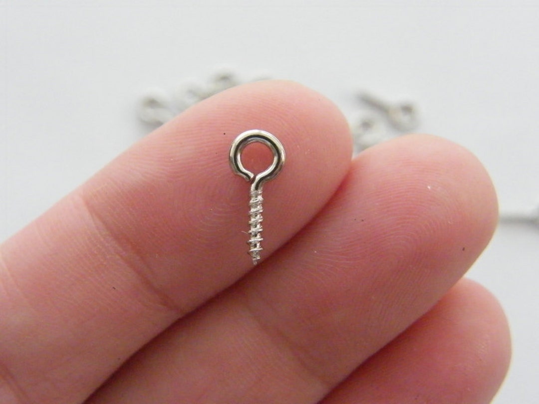 100 Screw Eye Bails 12 X 5mm Silver Tone FS36 - Etsy