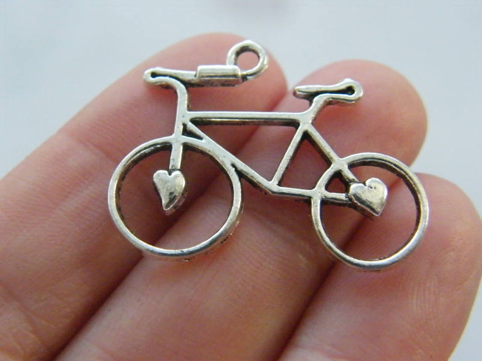 BULK 30 Bicycle Charms Antique Silver Tone TT79 - Etsy