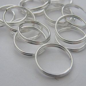 100 Split Rings 16mm Silver Plated FS413 - Etsy
