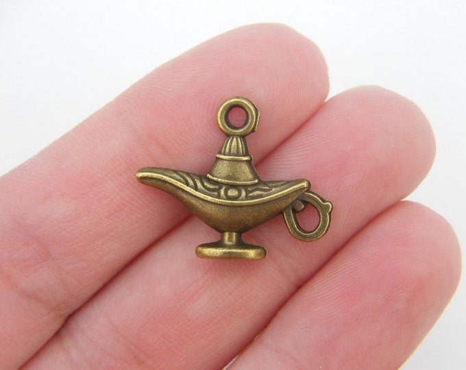 BULK 30 Magic Lamp Charms Antique Bronze Tone P624 - Etsy
