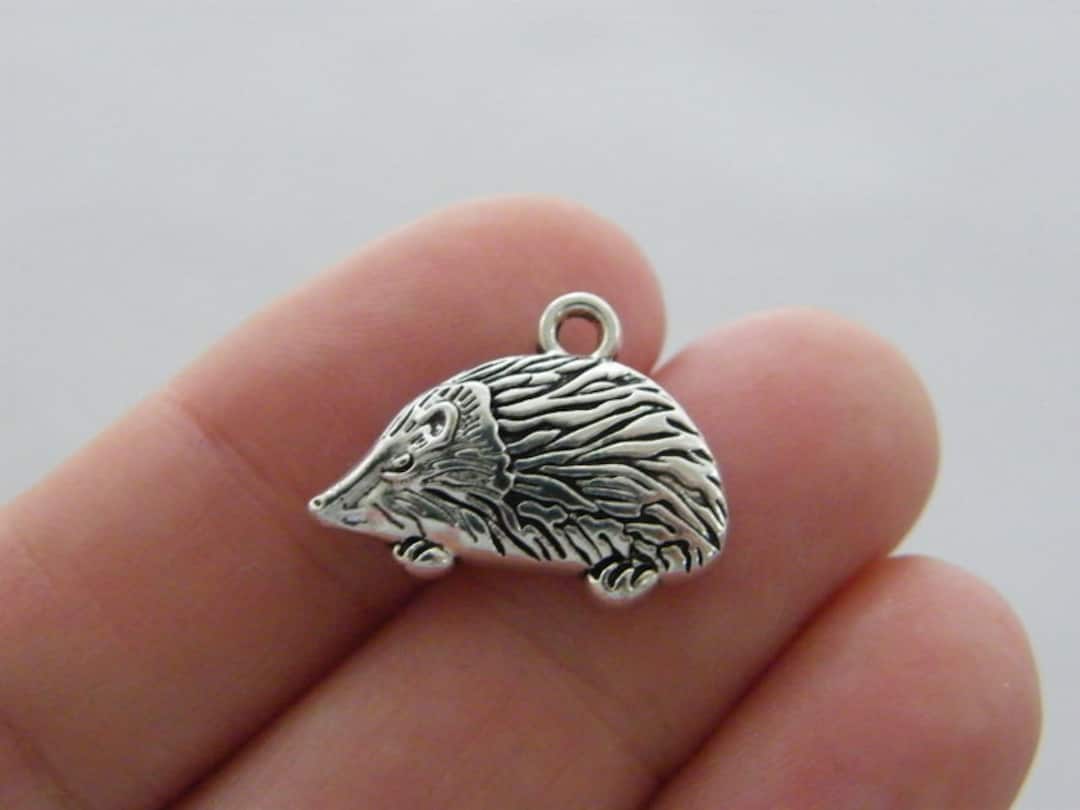 20 Hedgehog Charms Antique Silver Tone A649 - Etsy UK
