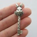 BULK 10 White Rabbit Key Pendants Antique Silver Tone K20 - Etsy