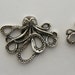 2 Octopus Connector Charms Antique Silver Tone FF252 - Etsy