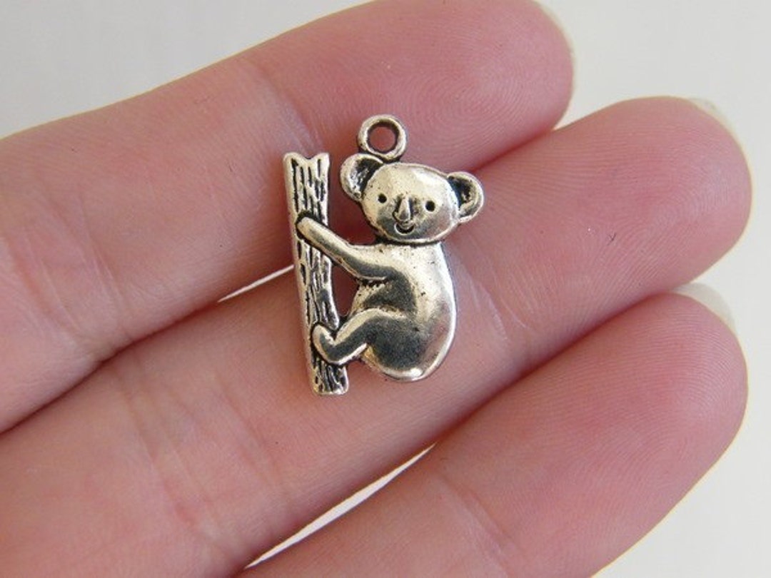 6 Koala Charms Antique Silver Tone A144 - Etsy