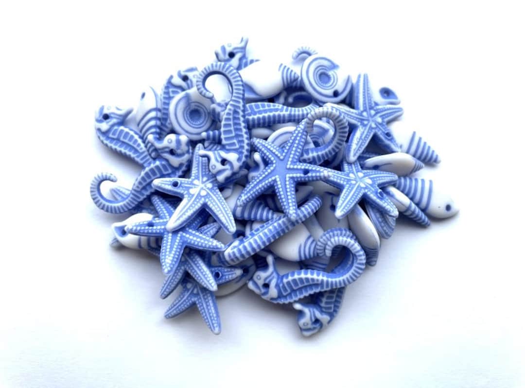 100 Blue Random Sea Themed Acrylic Charms - Etsy