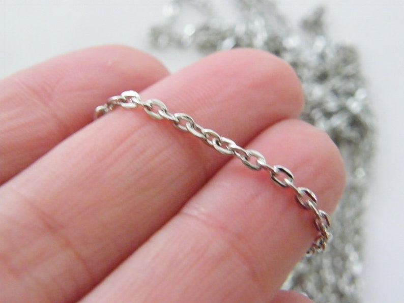 10 Meter Chain Silver Tone 3 X 2mm Loops FS256 - Etsy UK