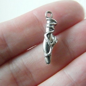 BULK 50 Ballet Slipper Charms Antique Silver Tone FB29 - Etsy