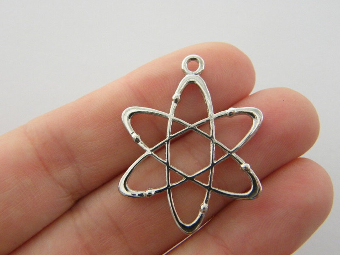 BULK 30 Atom Charms Antique Silver Tone P336 - Etsy UK
