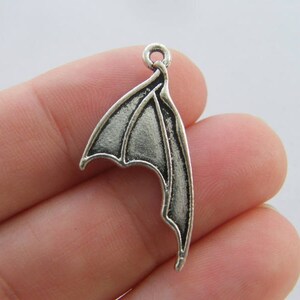 4 Bat Wing Charms Antique Silver Tone HC181 - Etsy