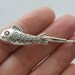 2 Fish and Hook Toggle Clasps Antique Silver Tone FS83 - Etsy