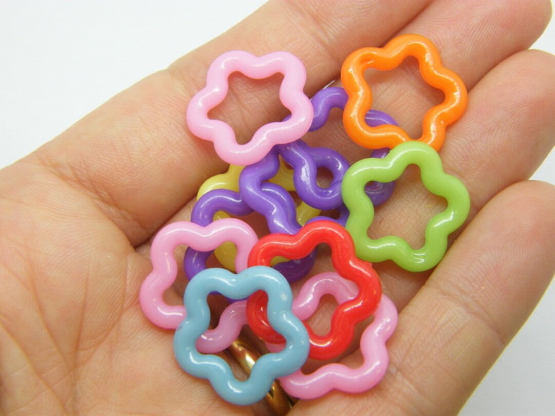 200 Flower Linking Rings Random Mixed Plastic BB375 - Etsy