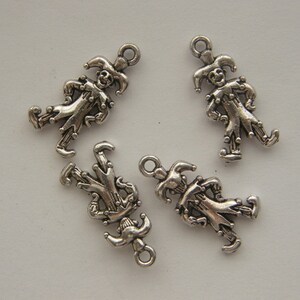 6 Jester Charms Antique Silver Tone P80 - Etsy