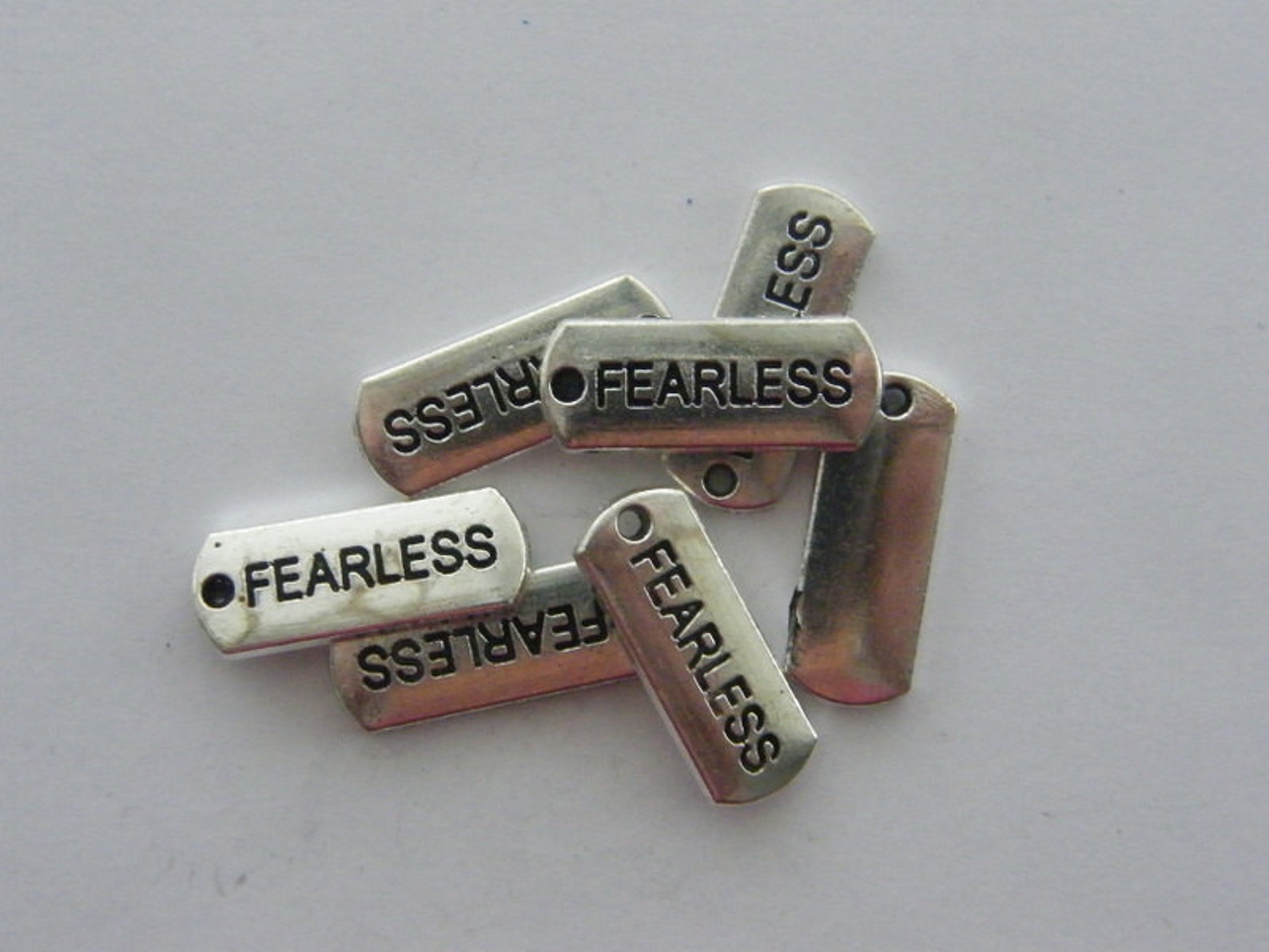 10 Fearless Charms Antique Silver Tone M51 | Etsy