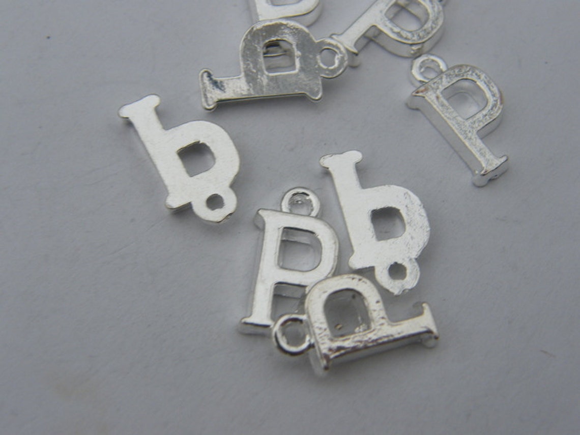 BULK 30 Letter P Alphabet Charms 15 X 9mm Silver Plated - Etsy
