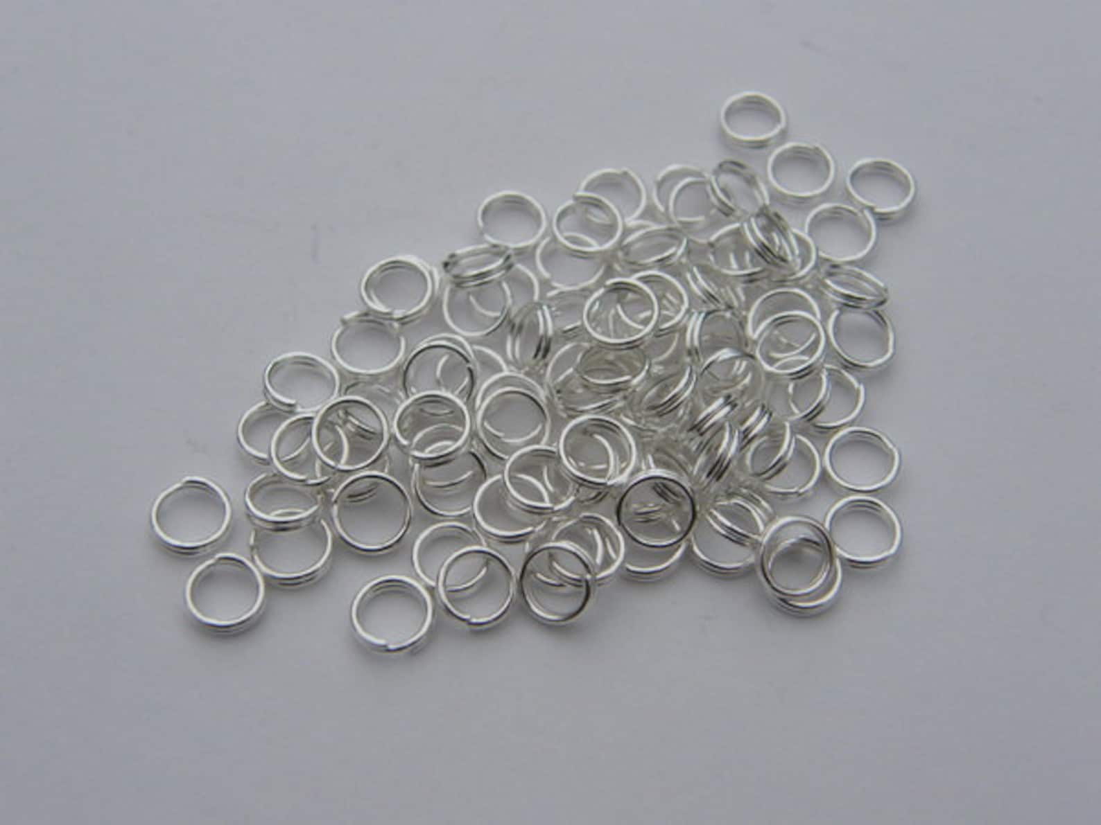 BULK 1000 Split Rings 5mm Silver Plated | Etsy