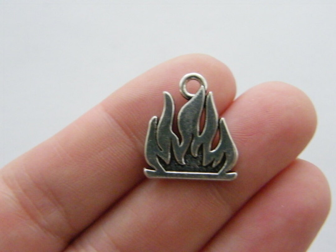 BULK 20 Flame Fire Charms Antique Silver Tone P149 SALE 50% OFF - Etsy