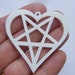 2 Heart Pentagram Pendant White Acrylic HC263 - Etsy