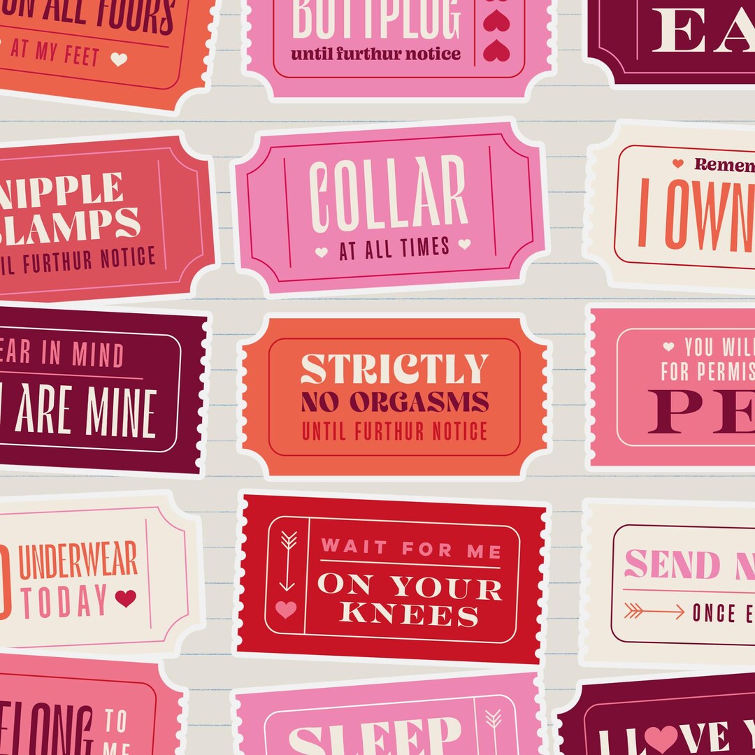 Submissive Tasks Sticker Sheets, Control Journal, Domination Planner ...