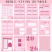 Pink Bible Study Bundle, Printable Bible Scriptures, Bible Study ...