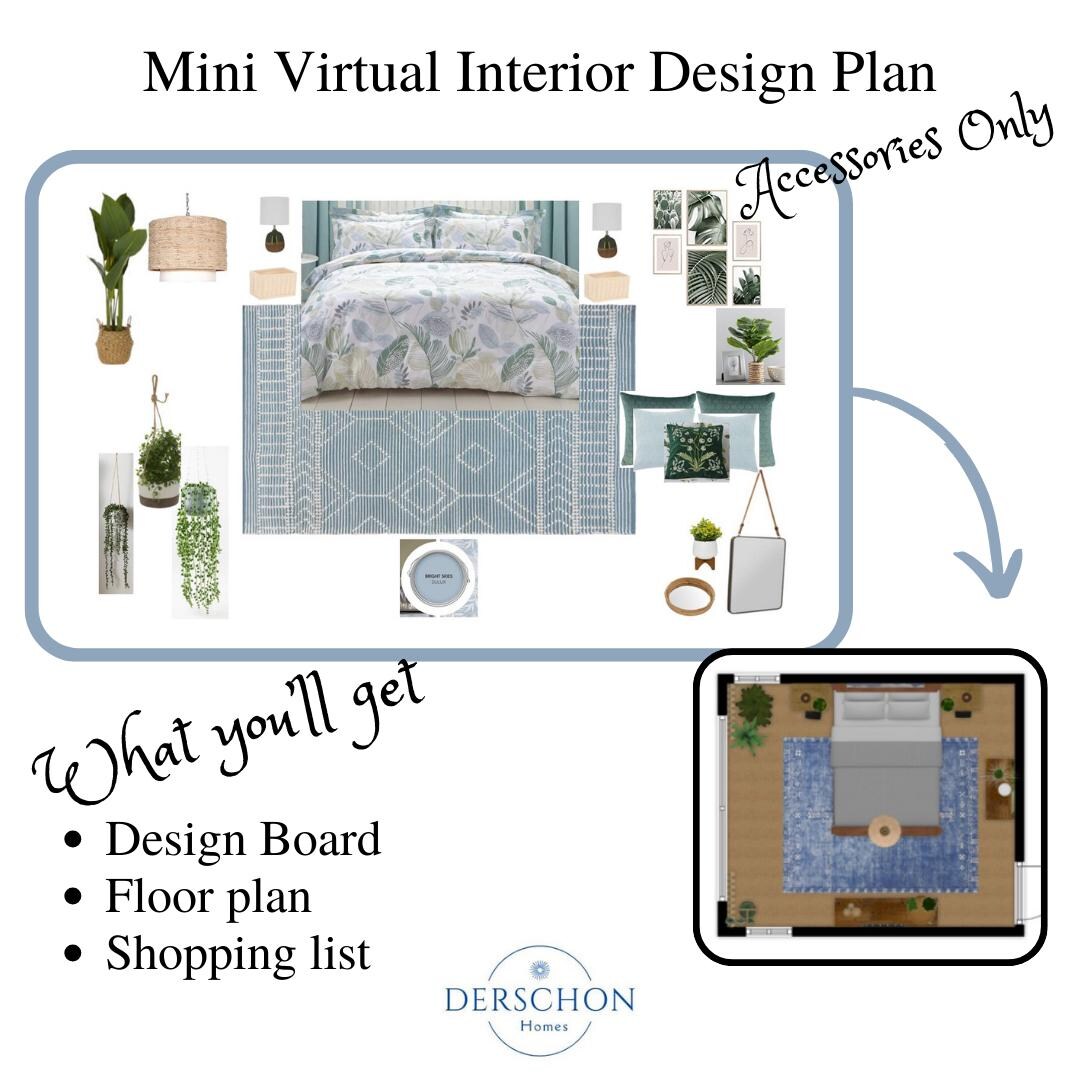 Mini Custom Virtual Interior Design Plan Accessories Only | Digital ...