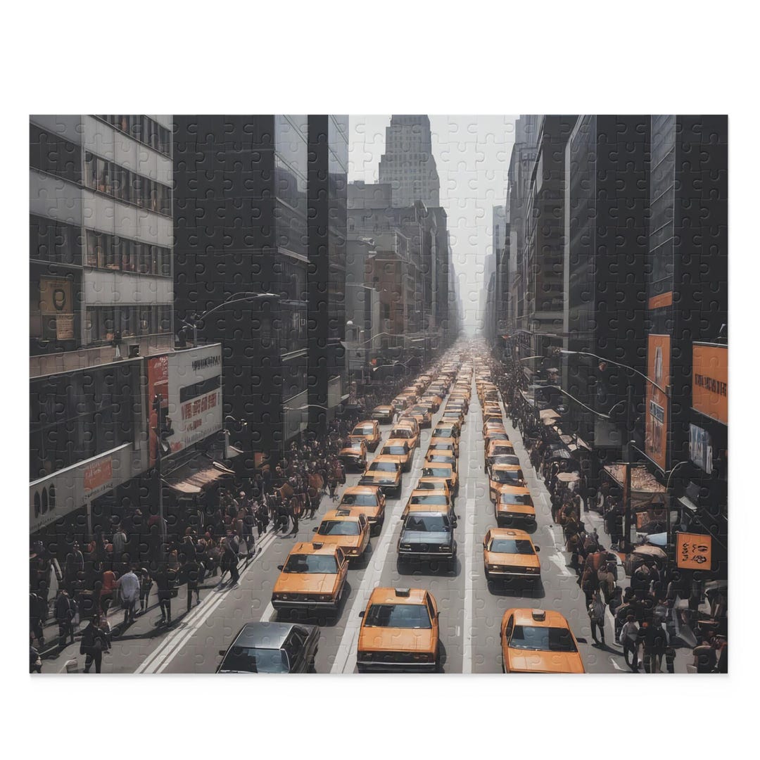 New York City Taxi Puzzle, 120/252/500-piece Jigsaw, Cityscapes Home ...
