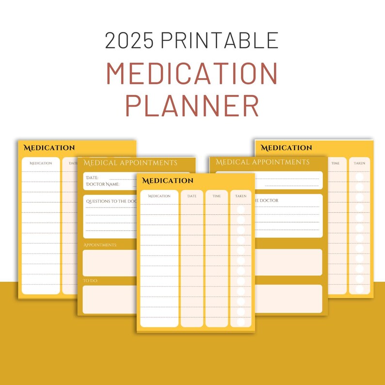 Medication Planner | Printable Medicine Tracker | Digital Medication ...