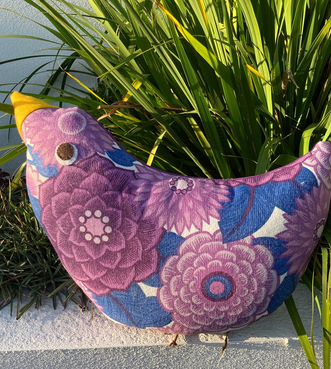 Handmade Bird Cushion Made From an Original Vintage Fabric - Etsy