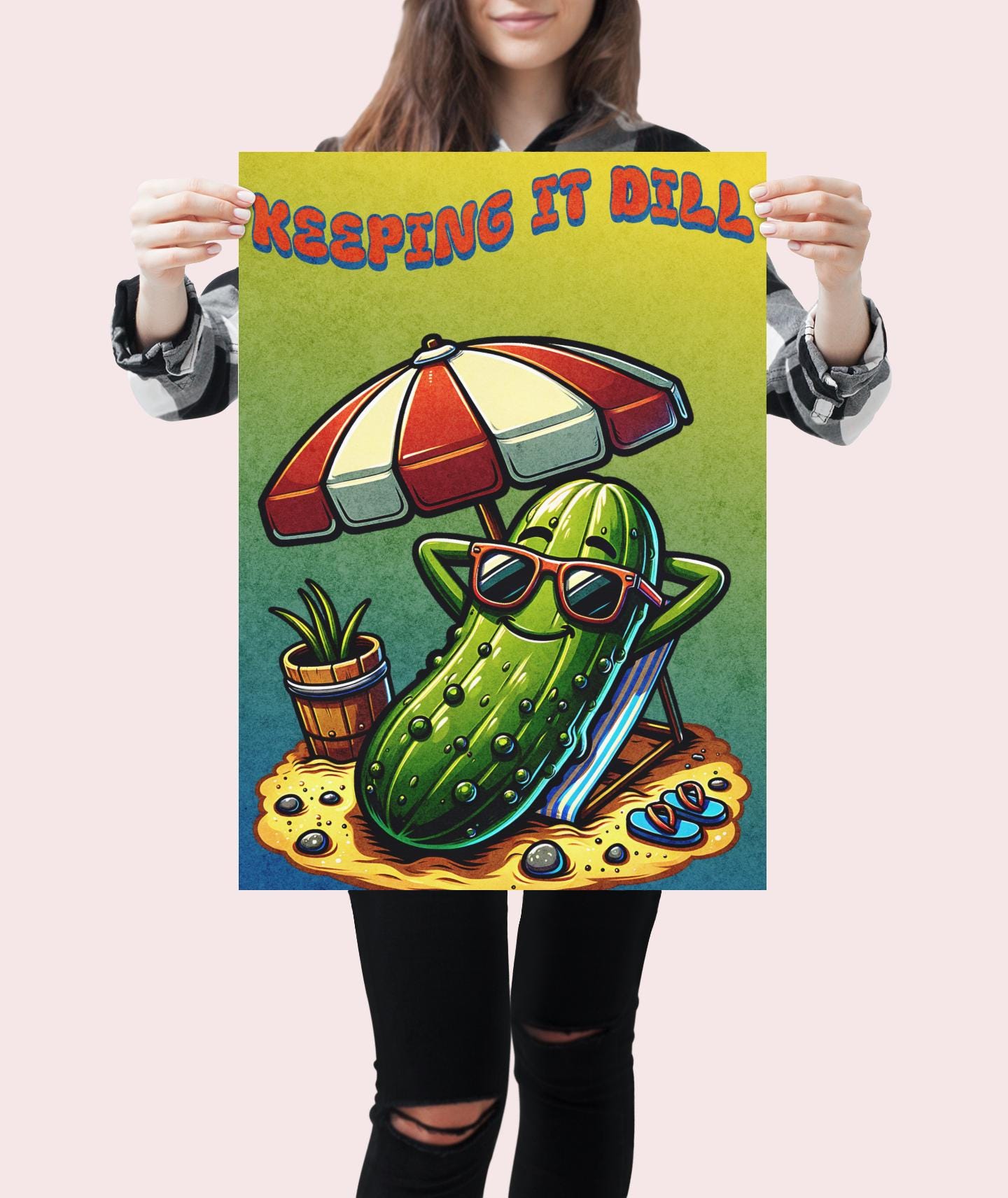 Pickle Poster, Satin Poster, Quirky Wall Decor, Posters Pickles, Wall ...