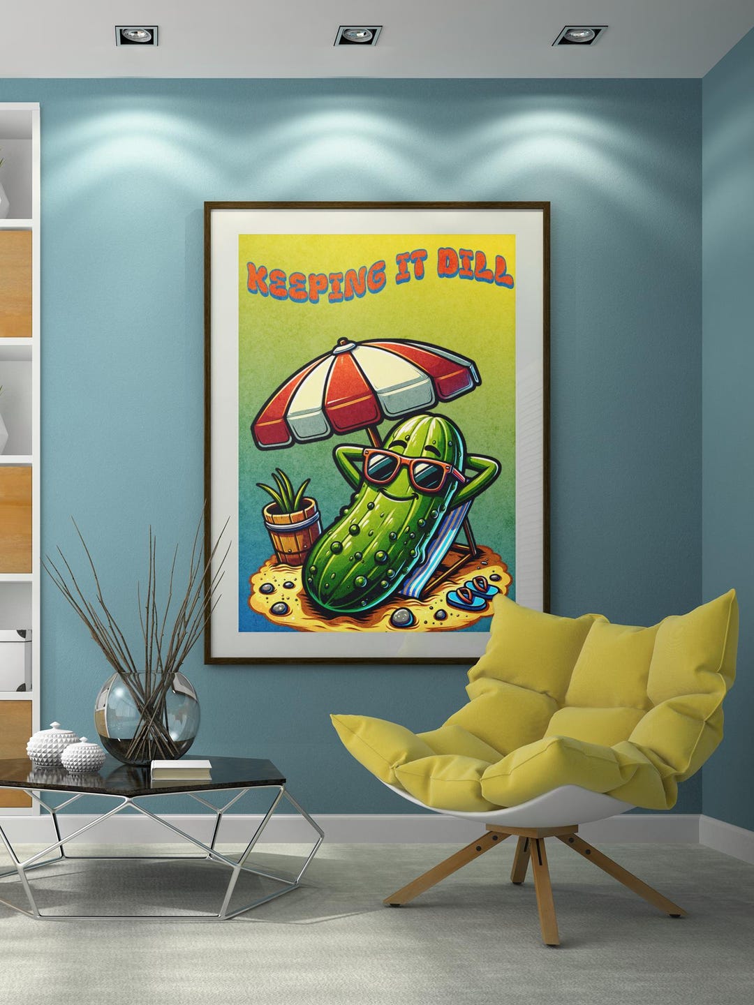 Pickle Poster, Satin Poster, Quirky Wall Decor, Posters Pickles, Wall ...