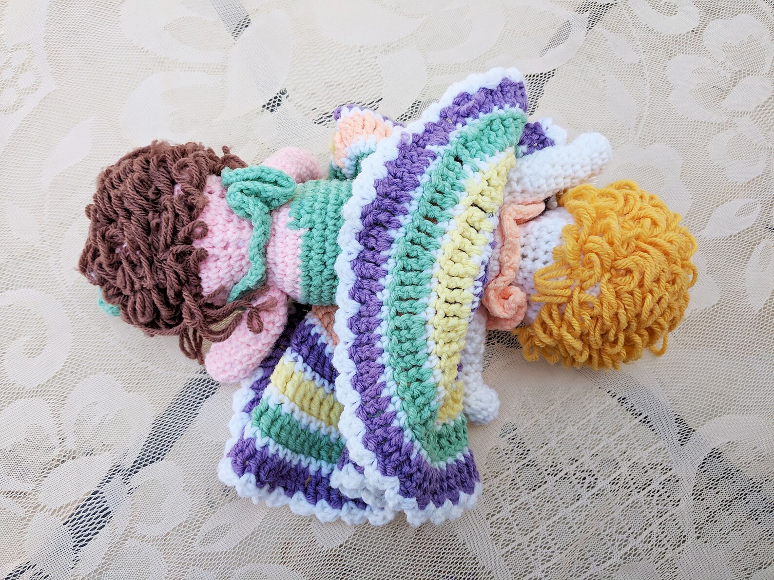Handmade Topsy-turvy Doll - Crocheted Two-sided Doll - Vintage Doll - Etsy