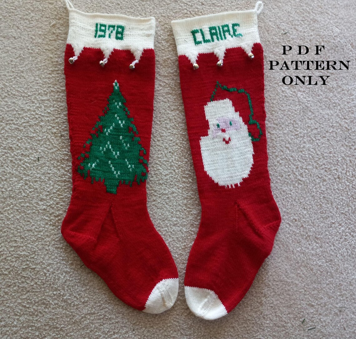 Vintage Christmas Stocking PATTERN, Heirloom Pattern, PDF Christmas ...
