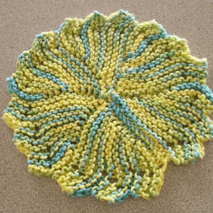 PDF Dishcloth Pattern for Hand Knit Heirloom Round Dishcloth Washcloth ...