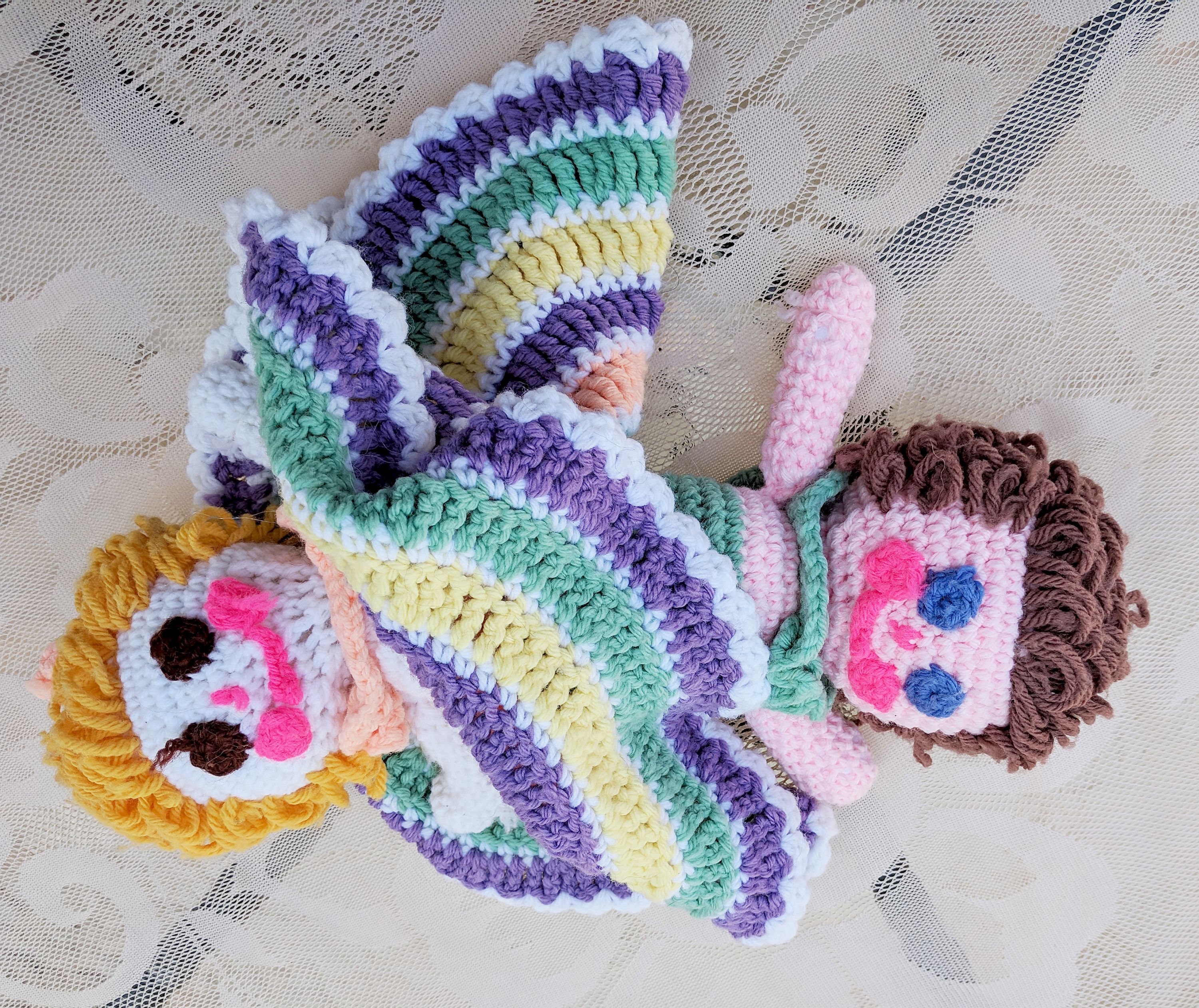 Handmade Topsy-turvy Doll - Crocheted Two-sided Doll - Vintage Doll - Etsy