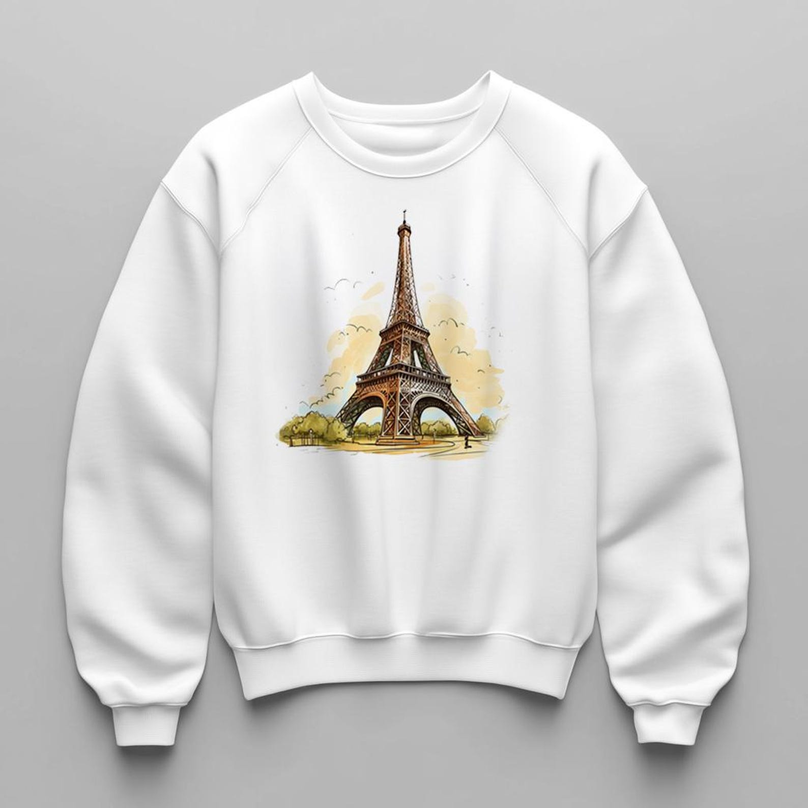 Eiffel Tower Jumper - Parisian Style Sweatshirt - Cozy Travel Apparel ...