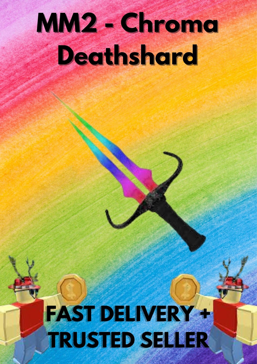 Chroma Deathshard MM2 Roblox Knife - Etsy