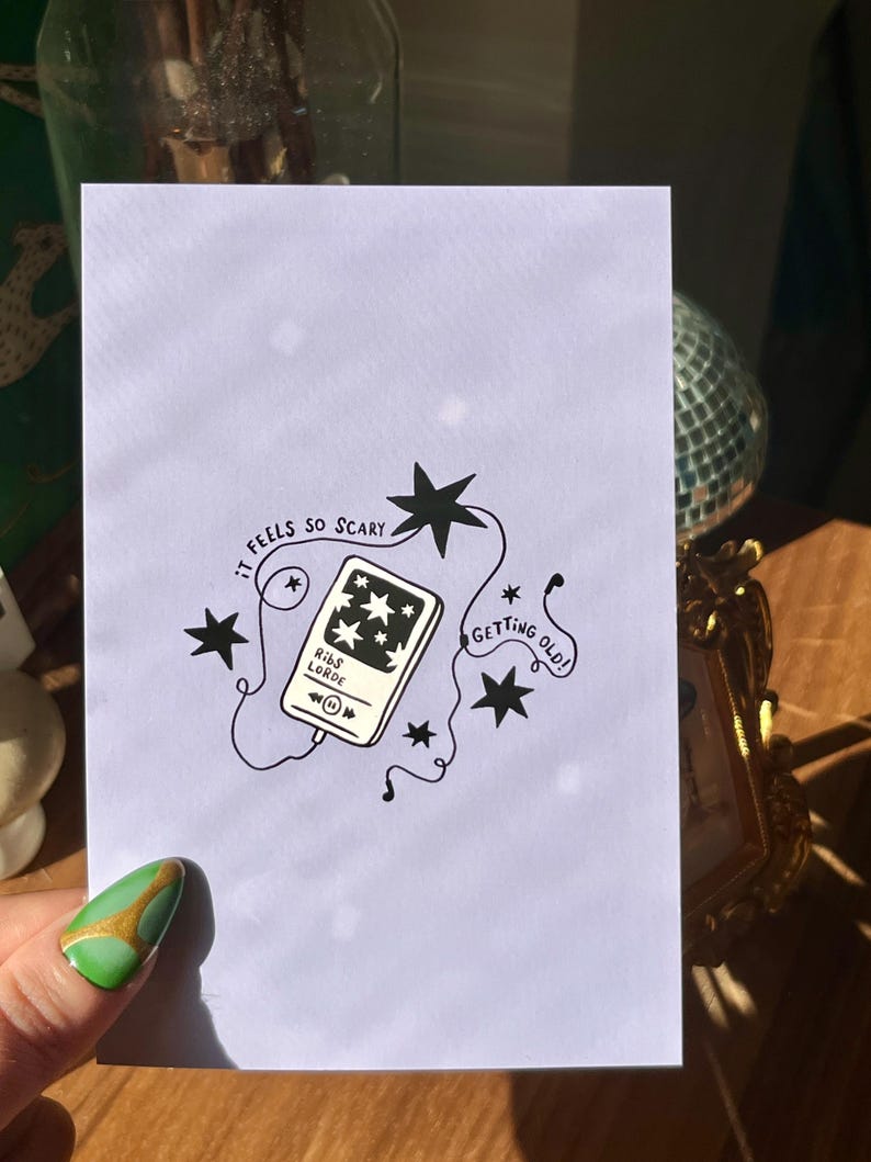 Lorde-inspired “ribs” Print – 4x6 Art Print With Ipod and Lyrics ...